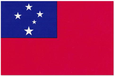 Country Red And Blue Flag With Stars